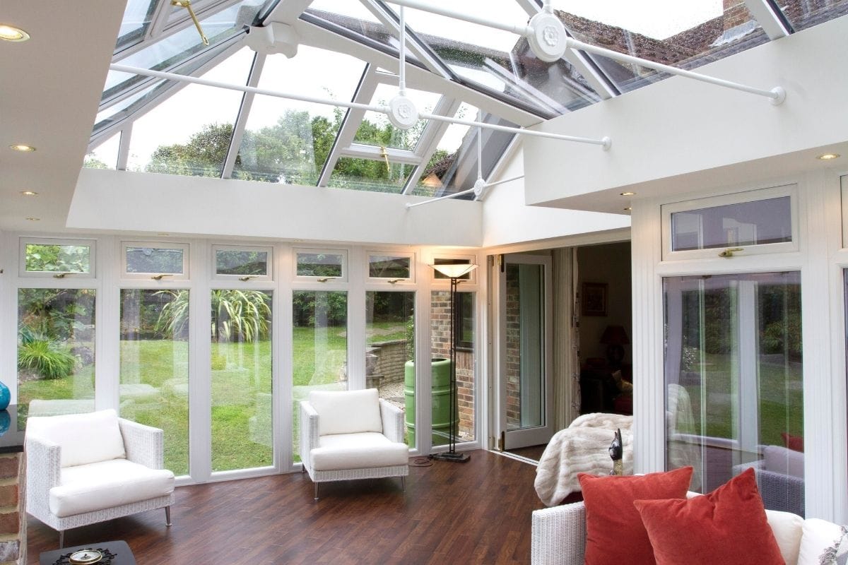 Large L-shaped uPVC orangery extension: Client Study - Room Outside ...