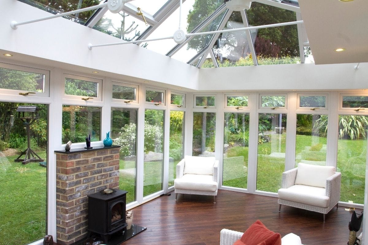 Large L-shaped uPVC orangery extension: Client Study - Room Outside ...